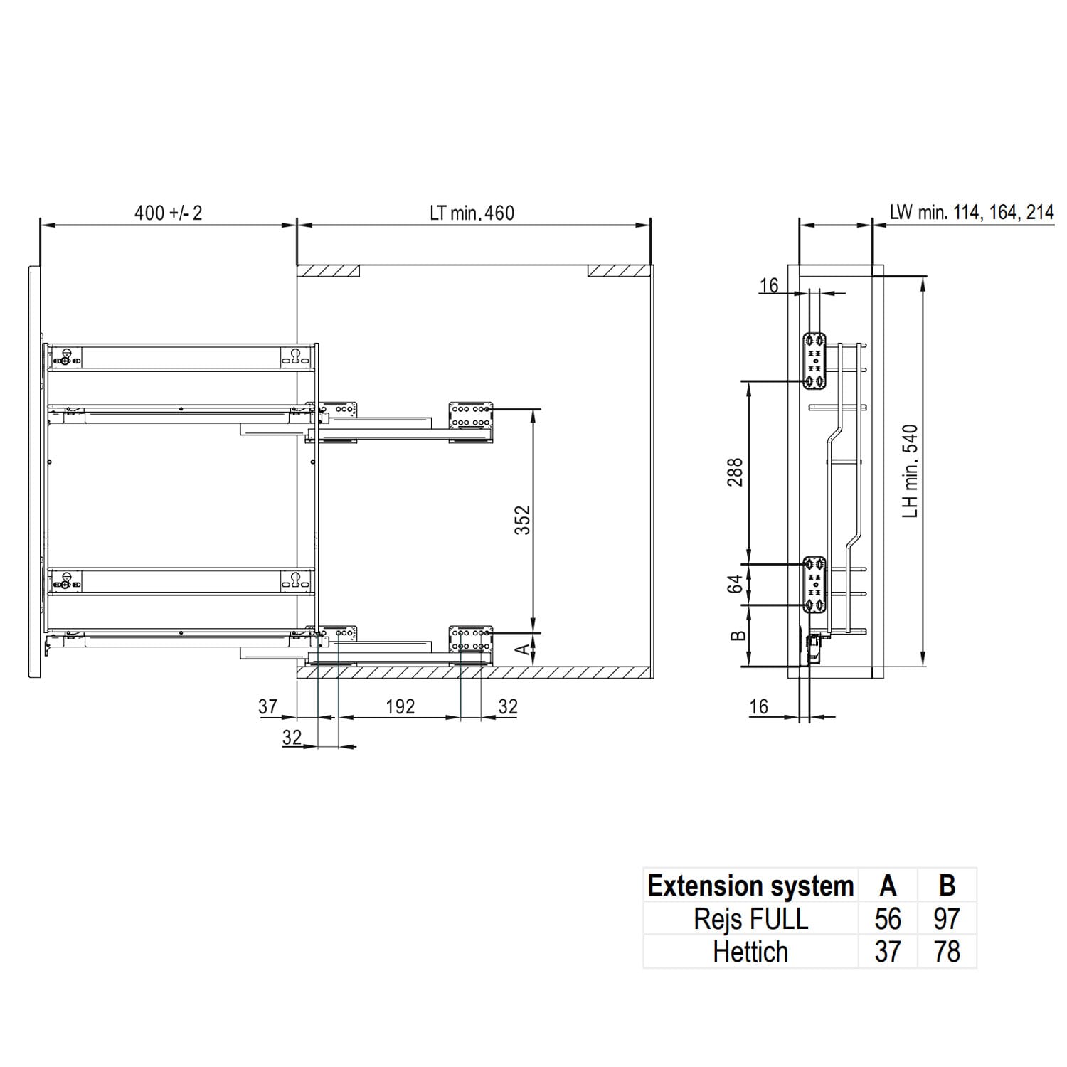 Adaptor universal cu glisiere Rejs – Cos Jolly universal 150-200 mm gri WE29.0013.01.549 ...